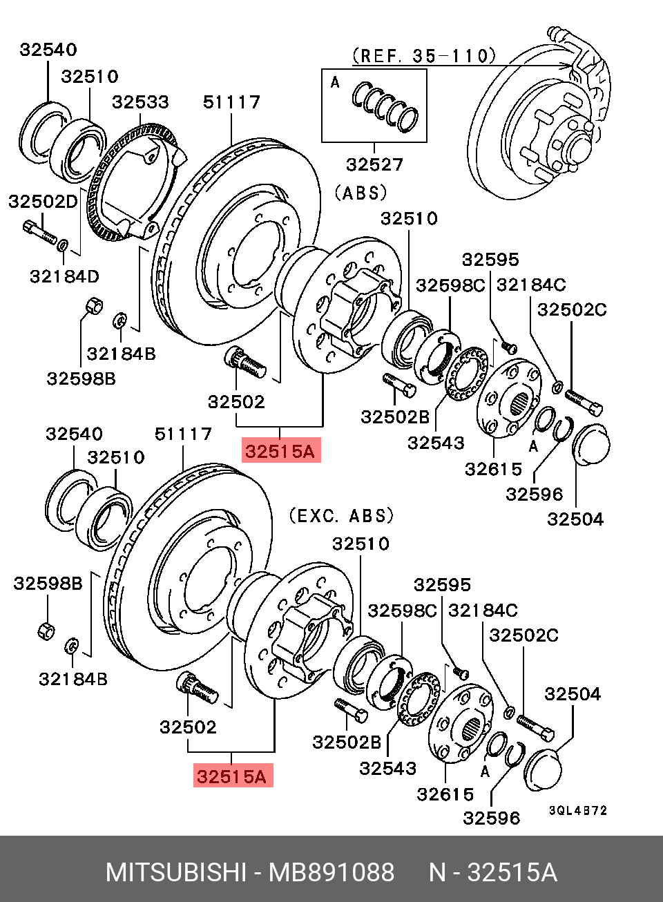 MITSUBISHI MB891088 MB891088