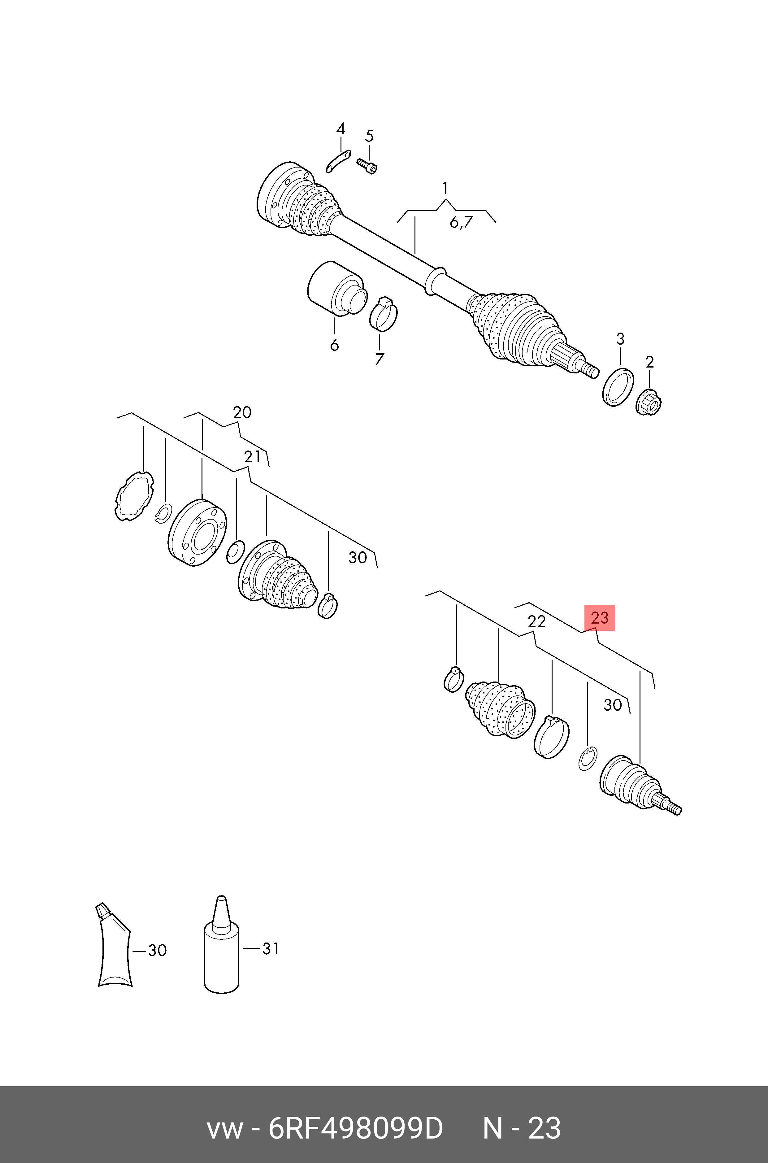 VAG 6RF 498 099 D 6RF 498 099 B,6RF 498 099 D,6RF 498 099 K