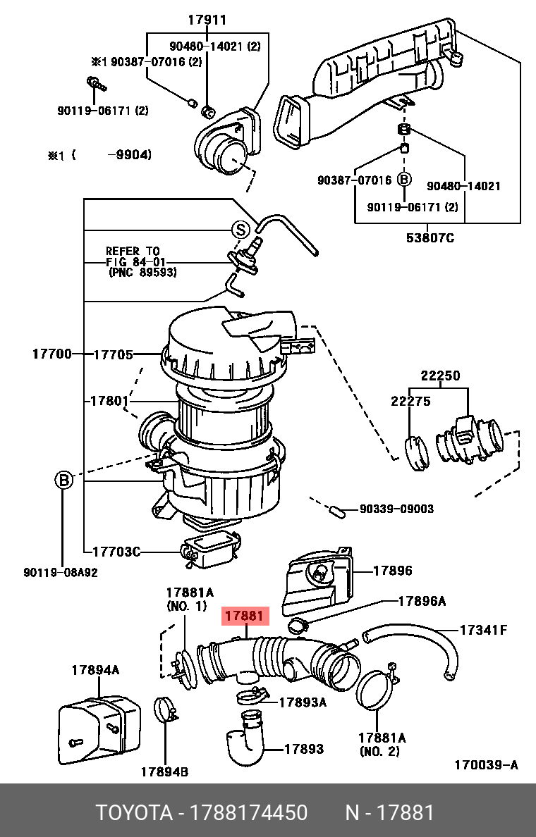 TOYOTA 17881-74450 17881-74450