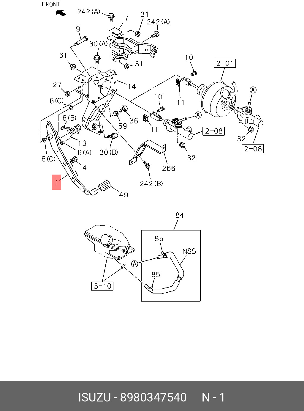 ISUZU 8980347540 8980347540