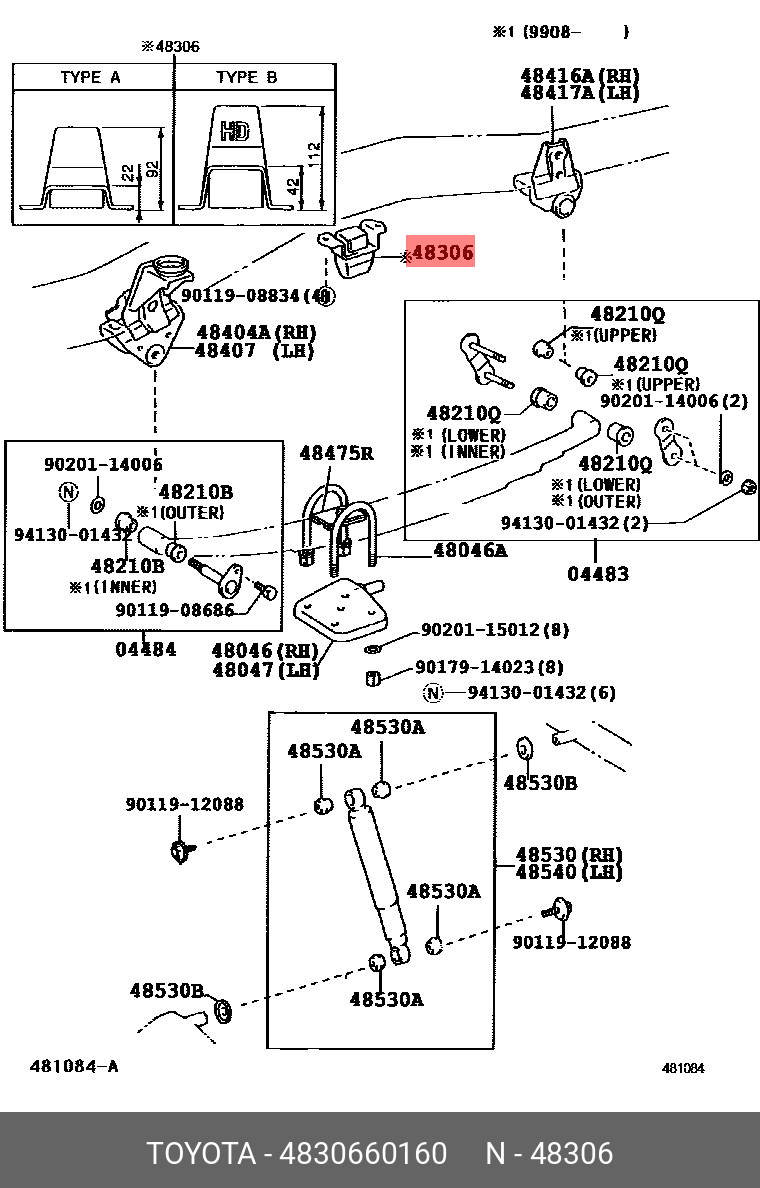 TOYOTA 48306-60160 48306-60160