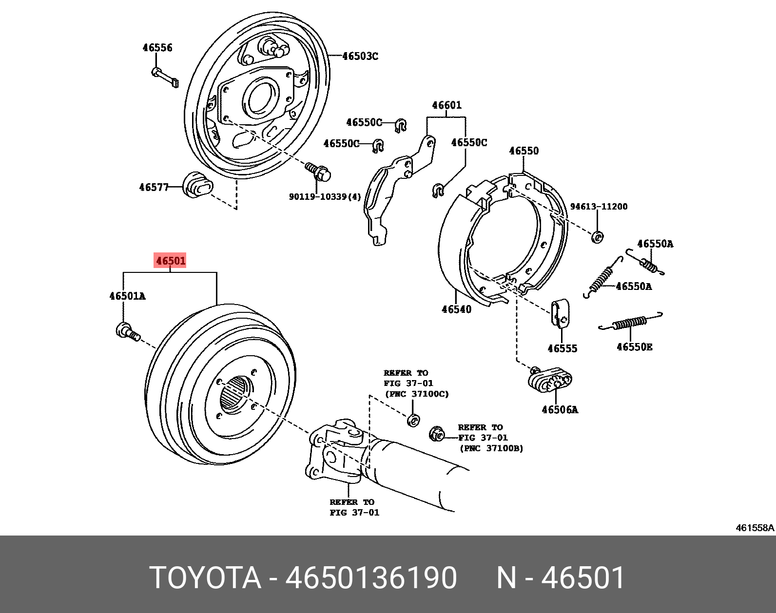 TOYOTA 4650136190 4650136190