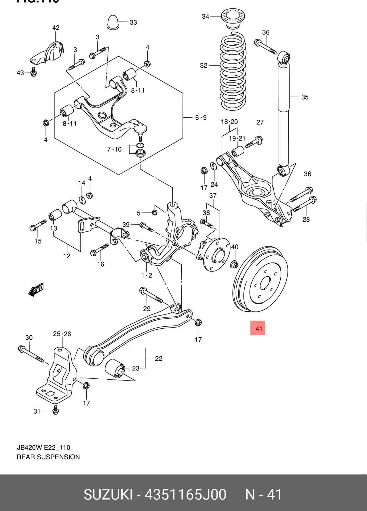 SUZUKI 43511-65J00 43511-65J00