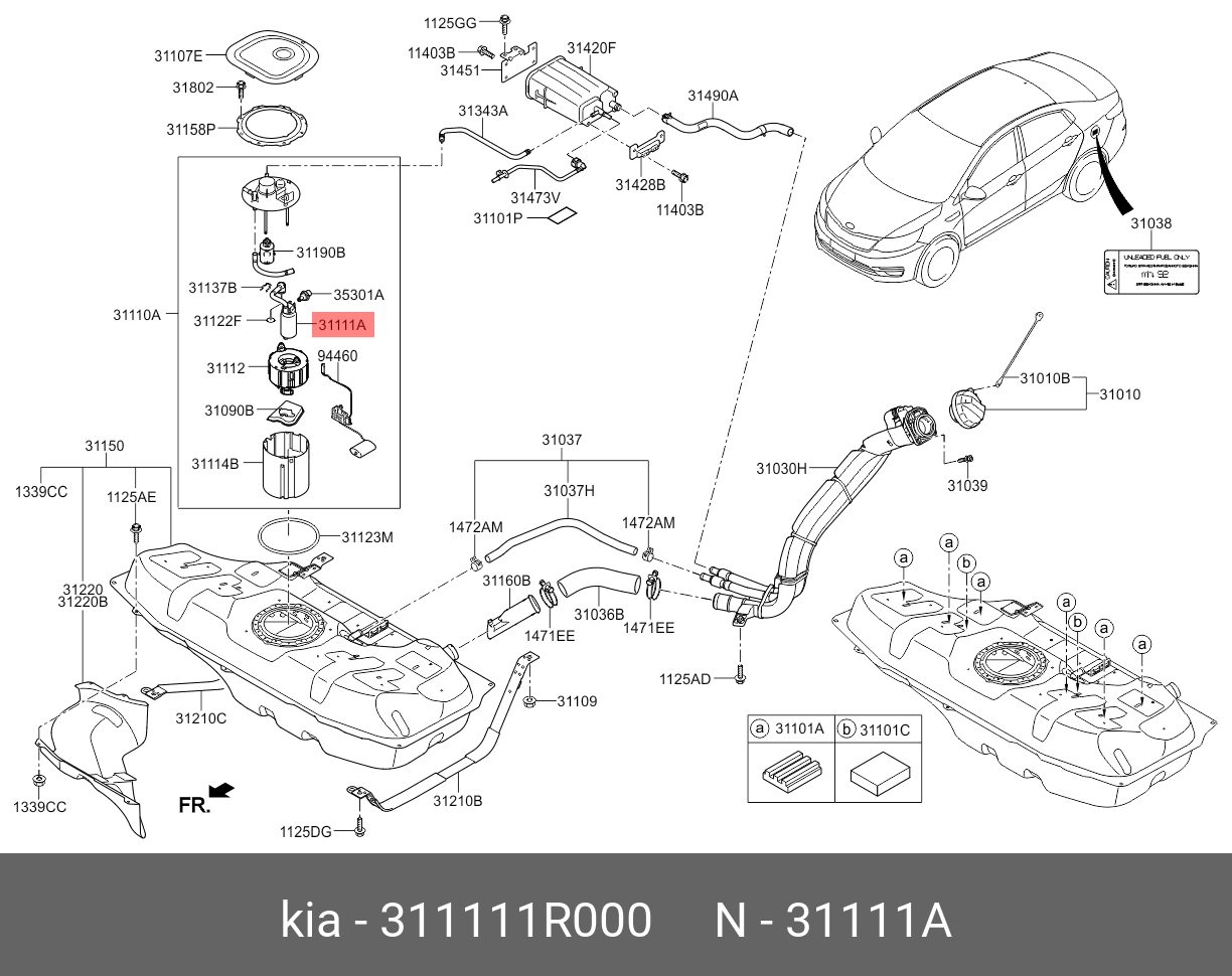 HYUNDAI 31111-1R000 31111-0M000,31111-38050,31111-38000