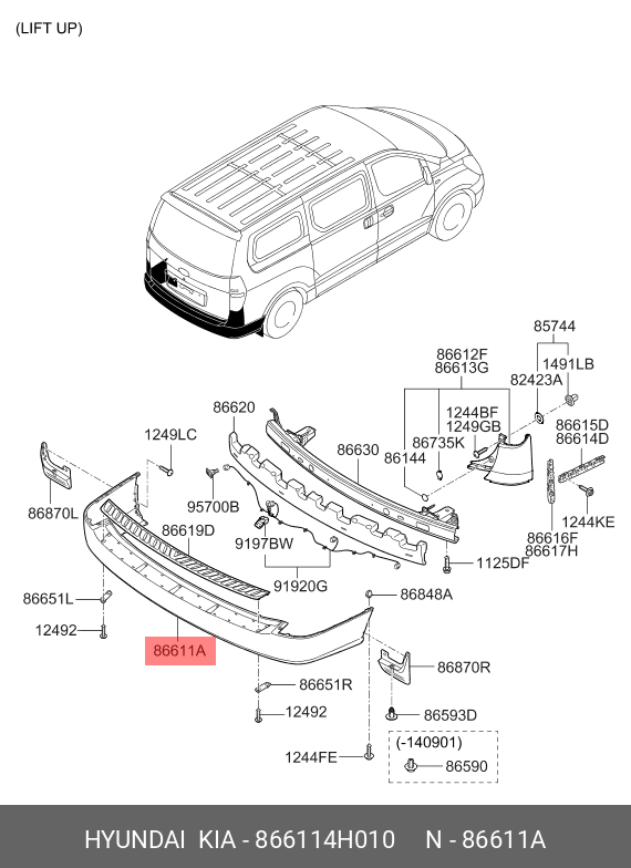 Hyundai / KIA 866114H010 866114H010