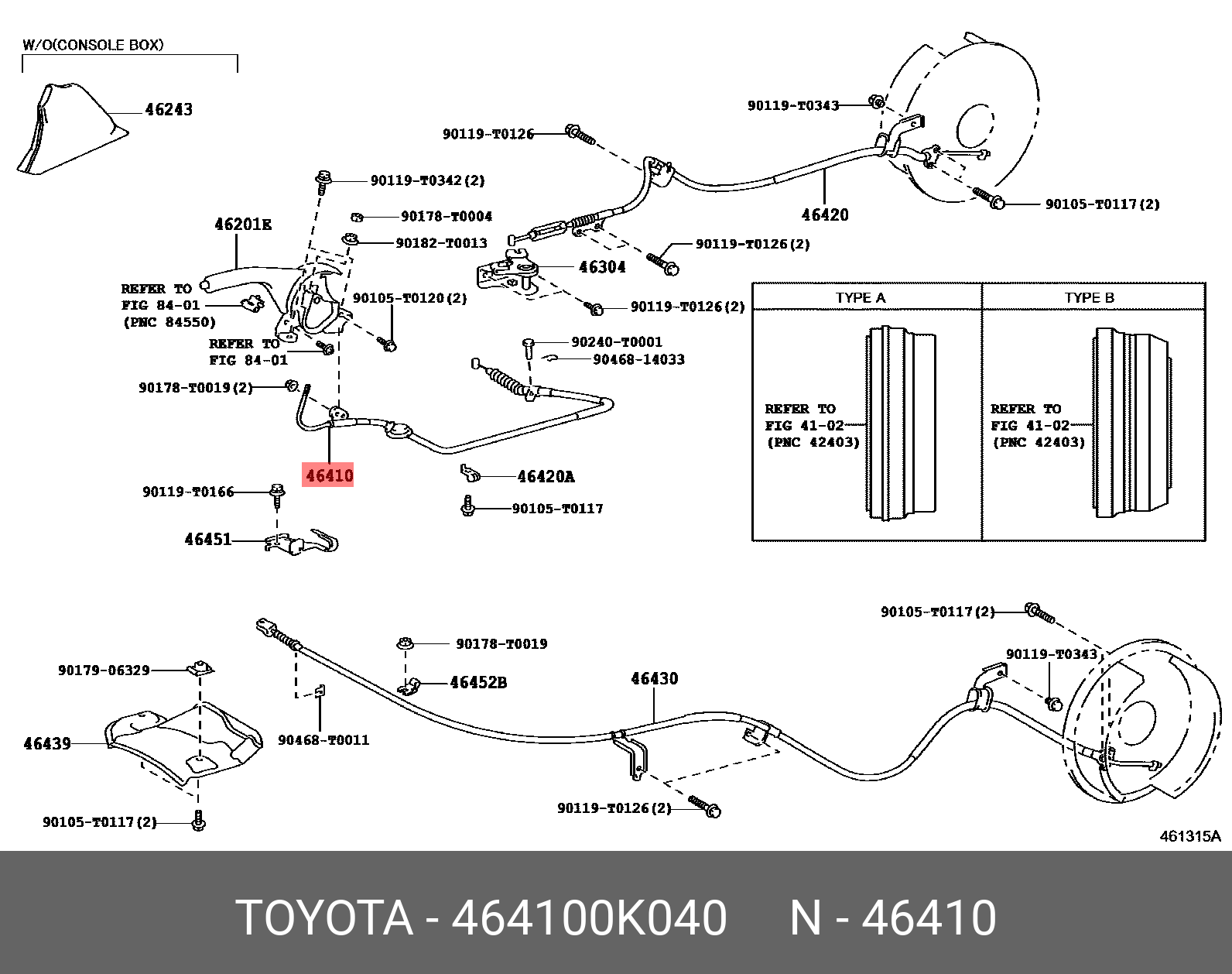TOYOTA 46410-0K040 46410-0K040,46410-0K041