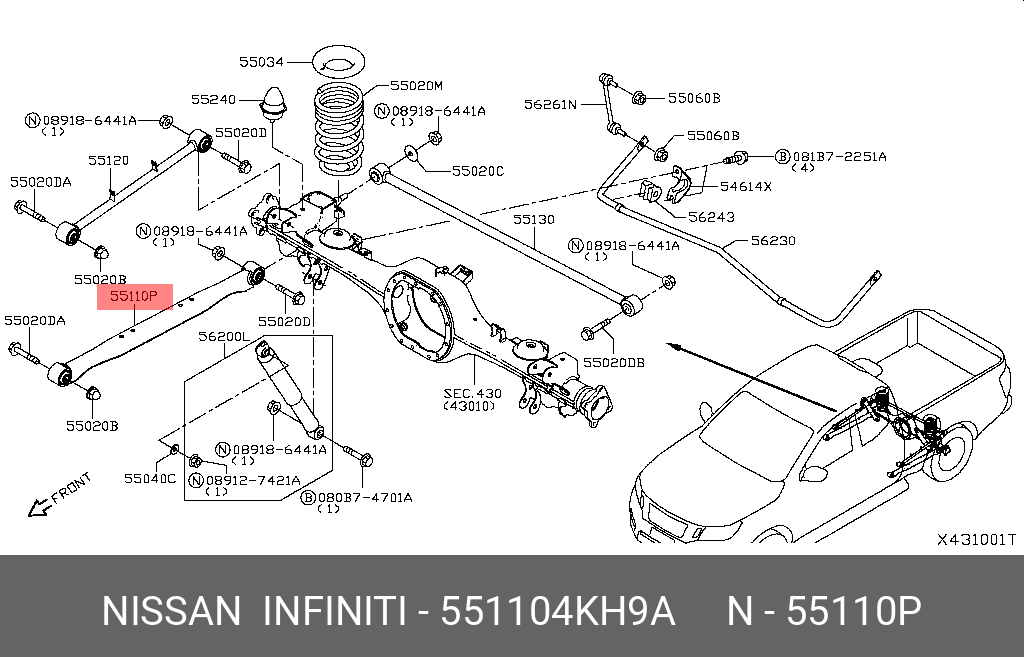 NISSAN 55110-4KH9A 55110-4KH9A,551104KH9A