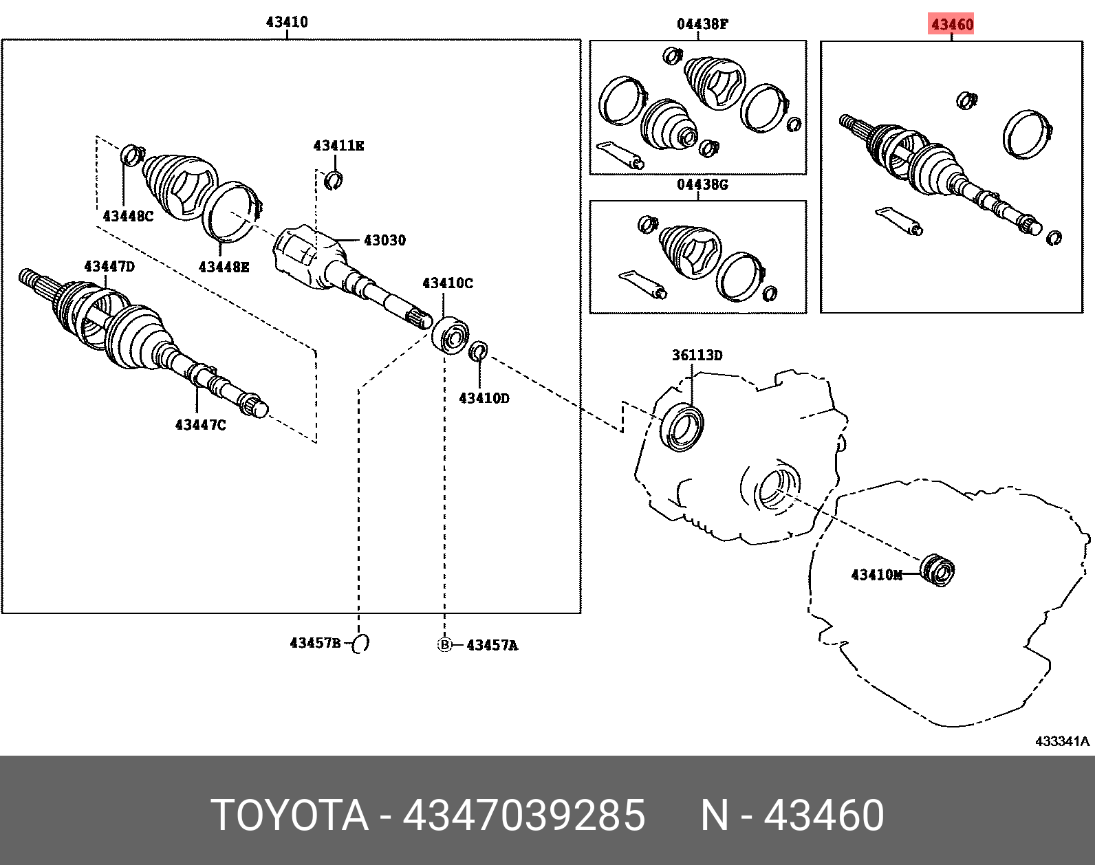 TOYOTA 43470-39285 43470-39285