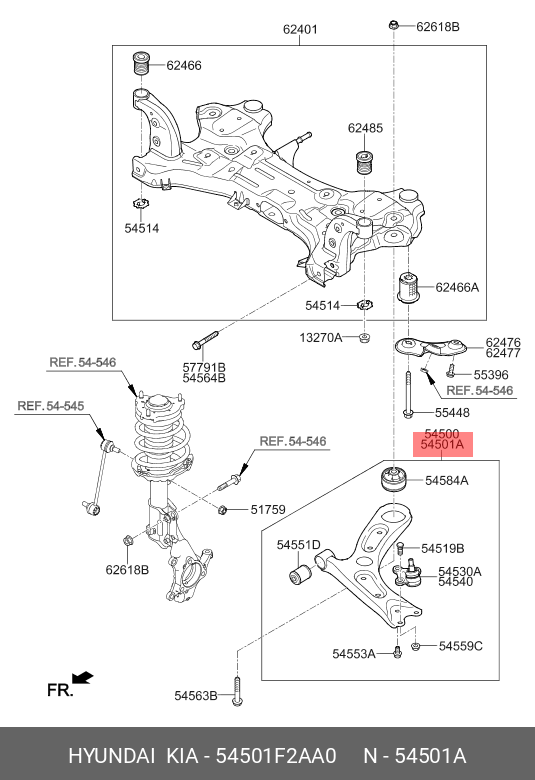 HYUNDAI 54501-F2AA0 54501-F2000