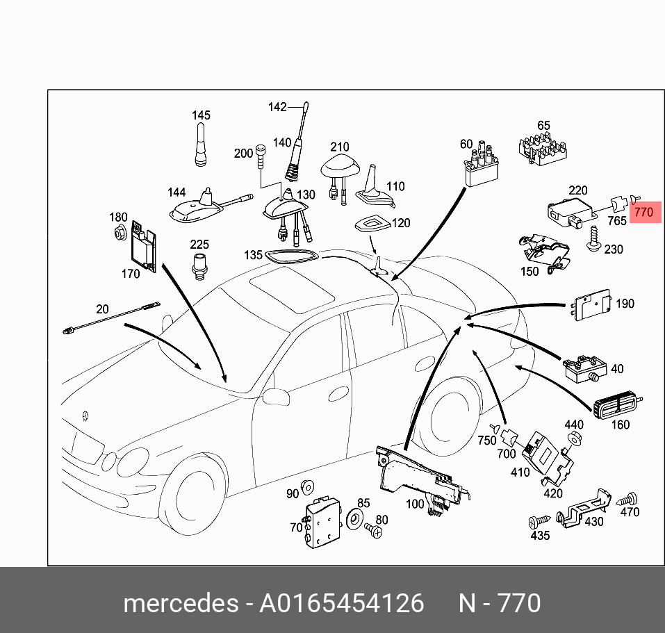 Daimler AG A0165454126 A0165454126