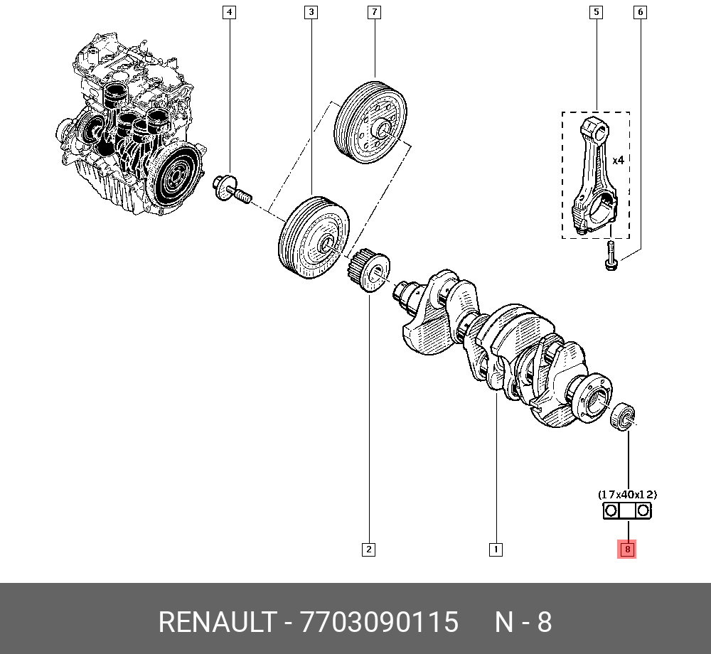 RENAULT 7703090115 7703090115