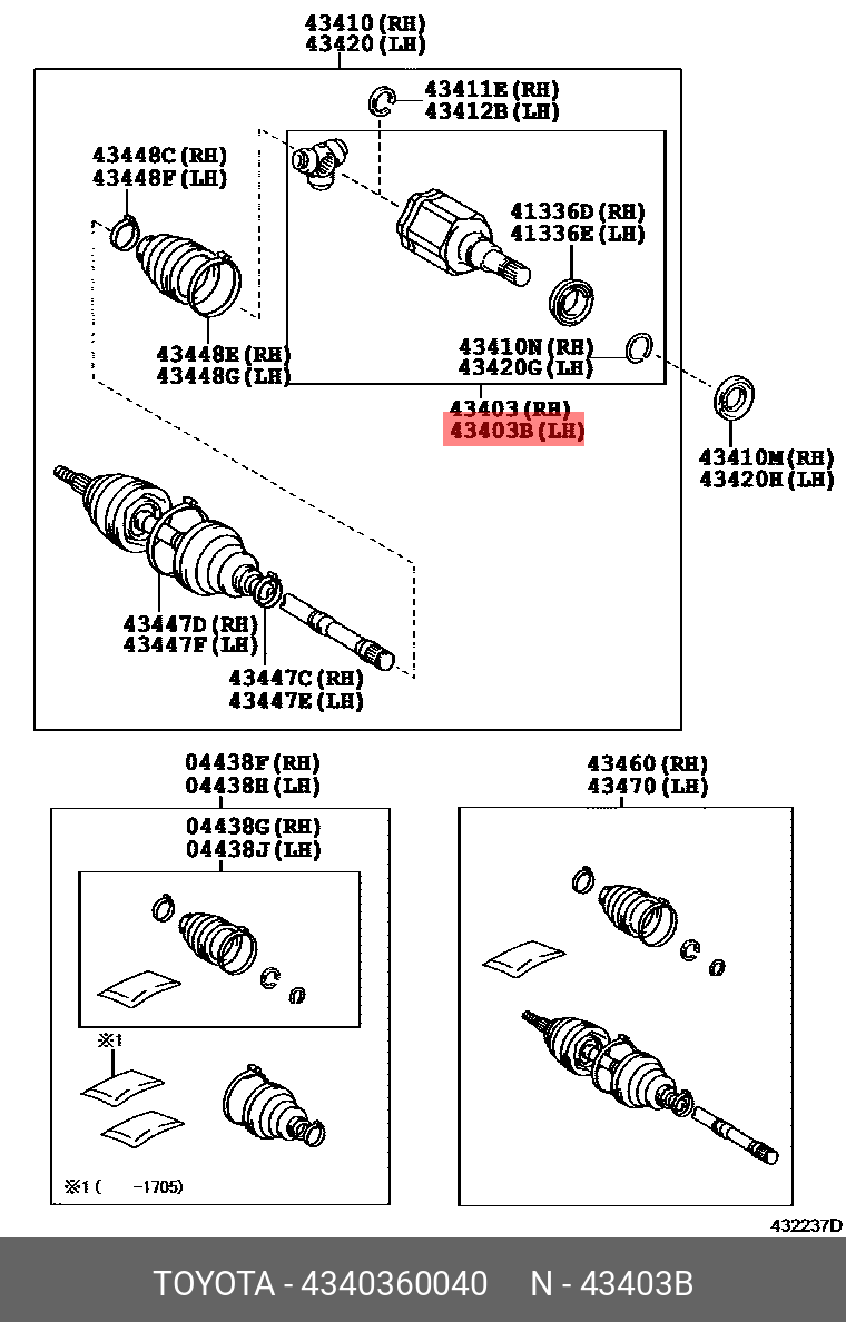 TOYOTA 43403-60040 43403-60040