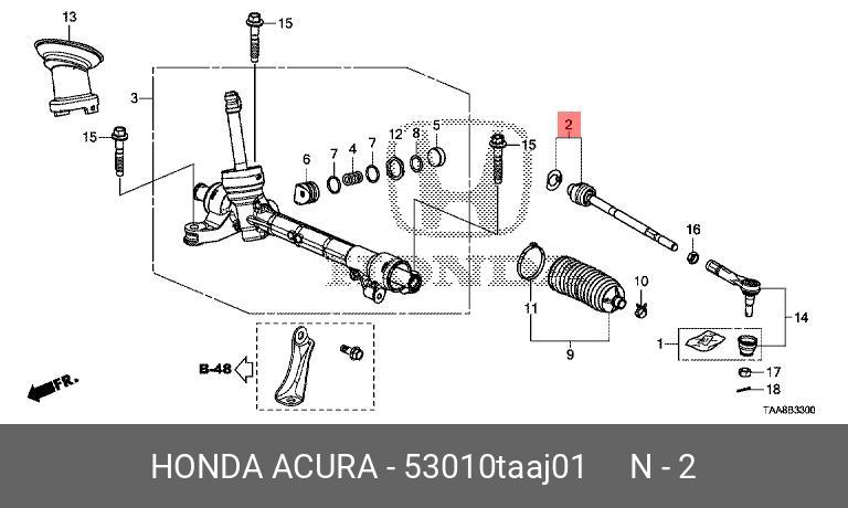 HONDA 53010-TAA-J01 53010-TAA-J01