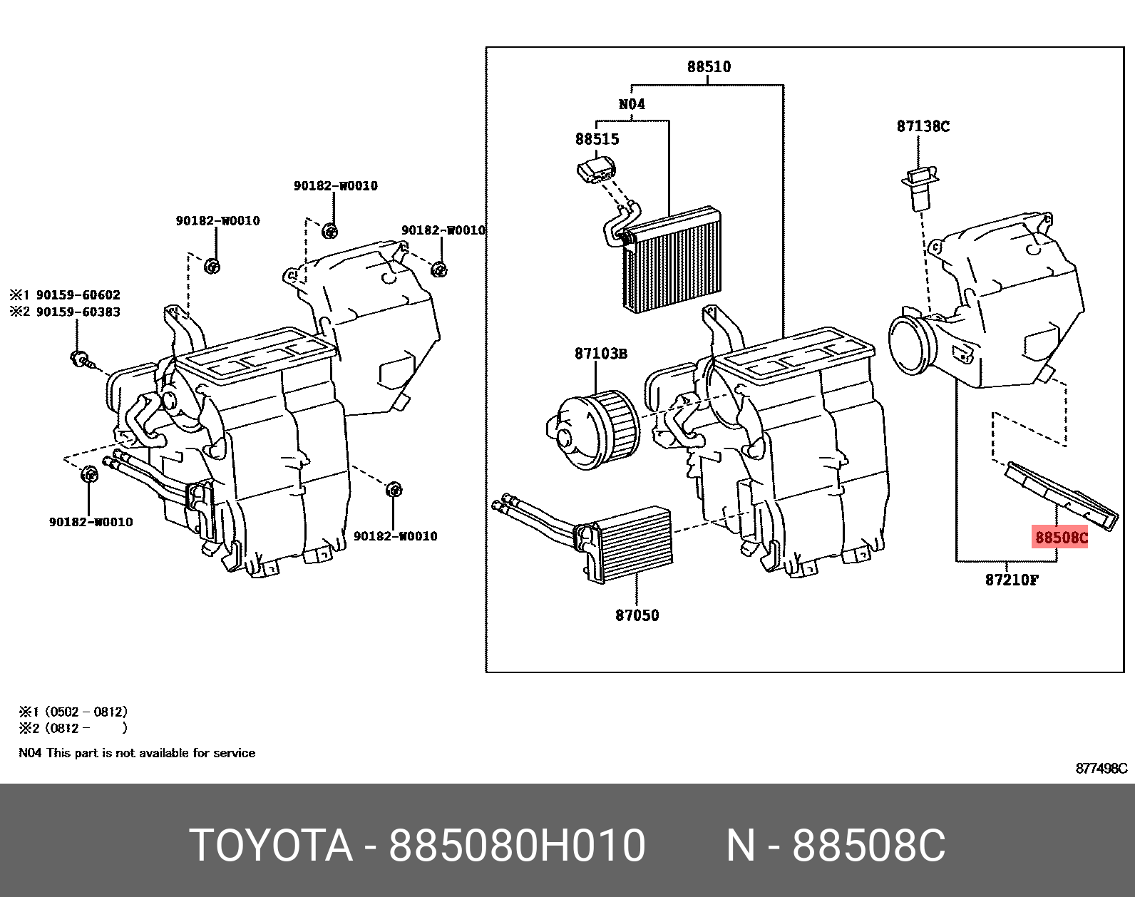 TOYOTA 88508-0H010 88508-0H010,6447.TT,6447.TV,6479.A5