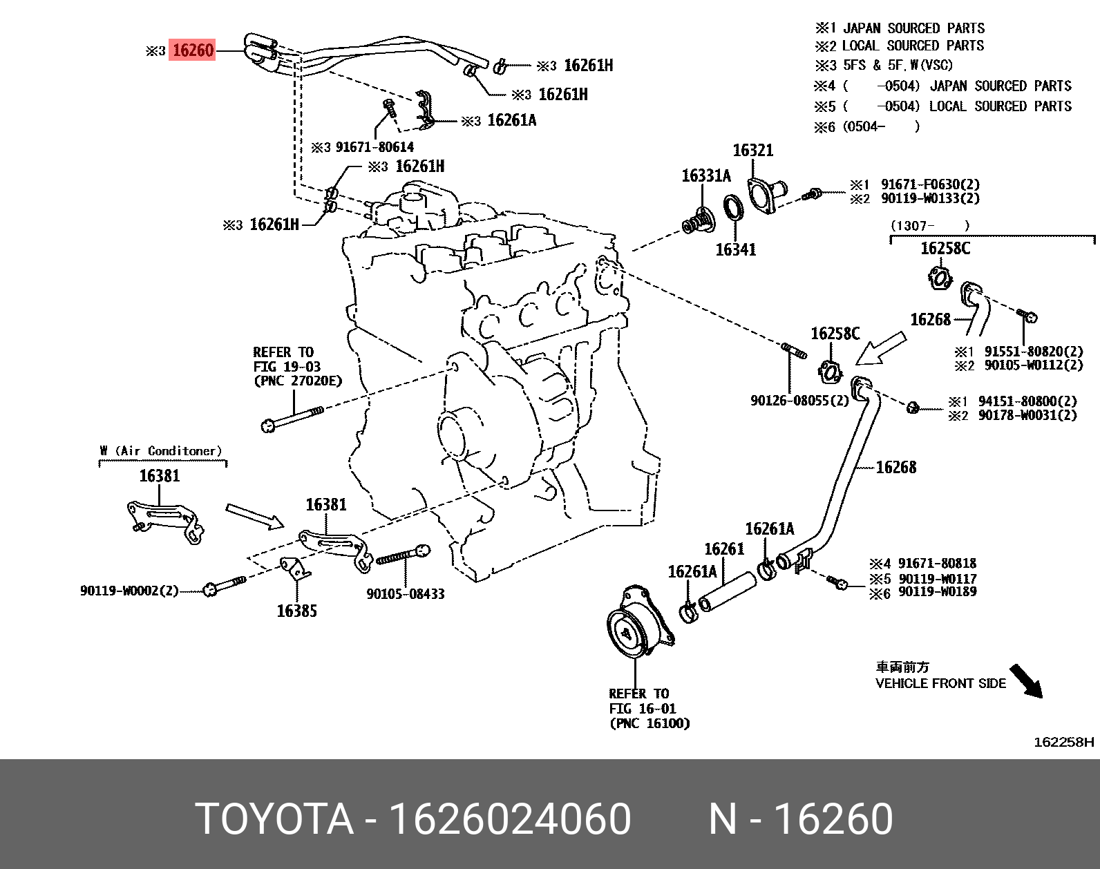 TOYOTA 1626024060 1626024060