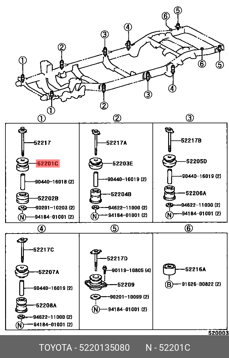 TOYOTA 52201-35080 52201-35080