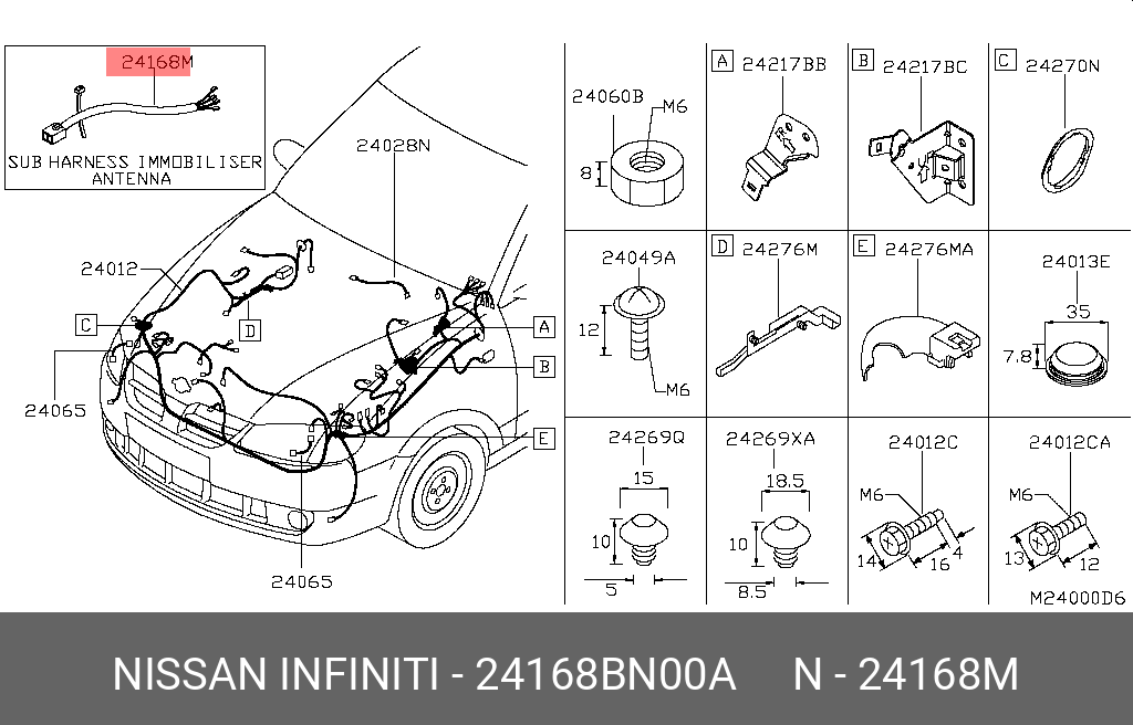 NISSAN 24168BN00A 24168BN00A