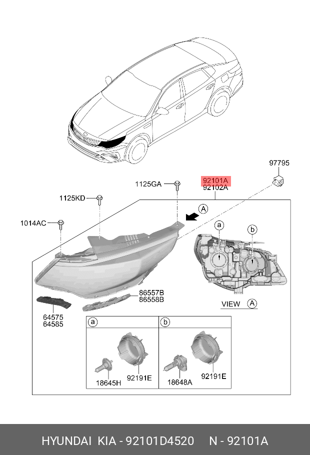 Hyundai / KIA 92101D4520 92101D4520