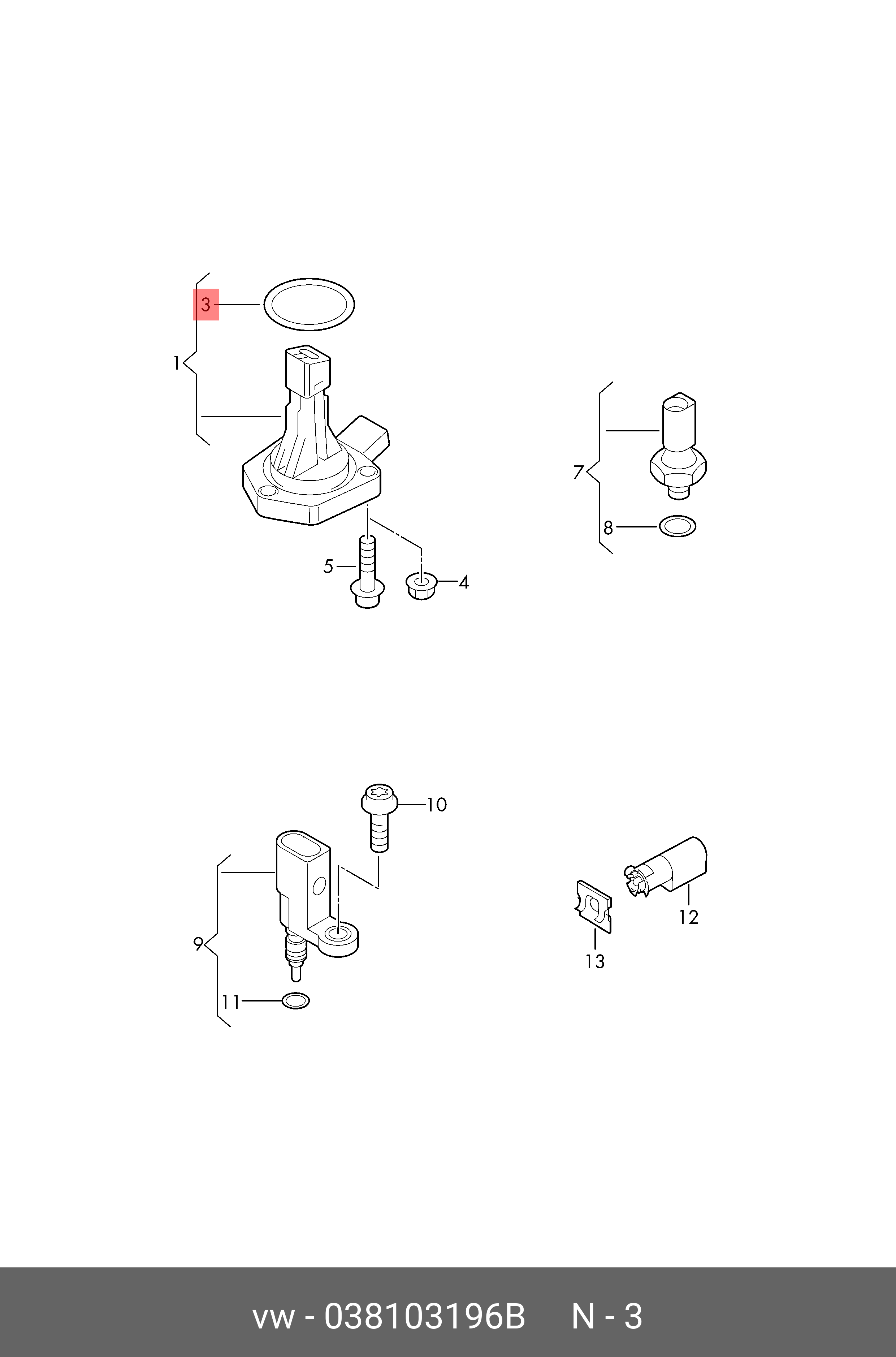VOLKSWAGEN 038103196B 038103196B