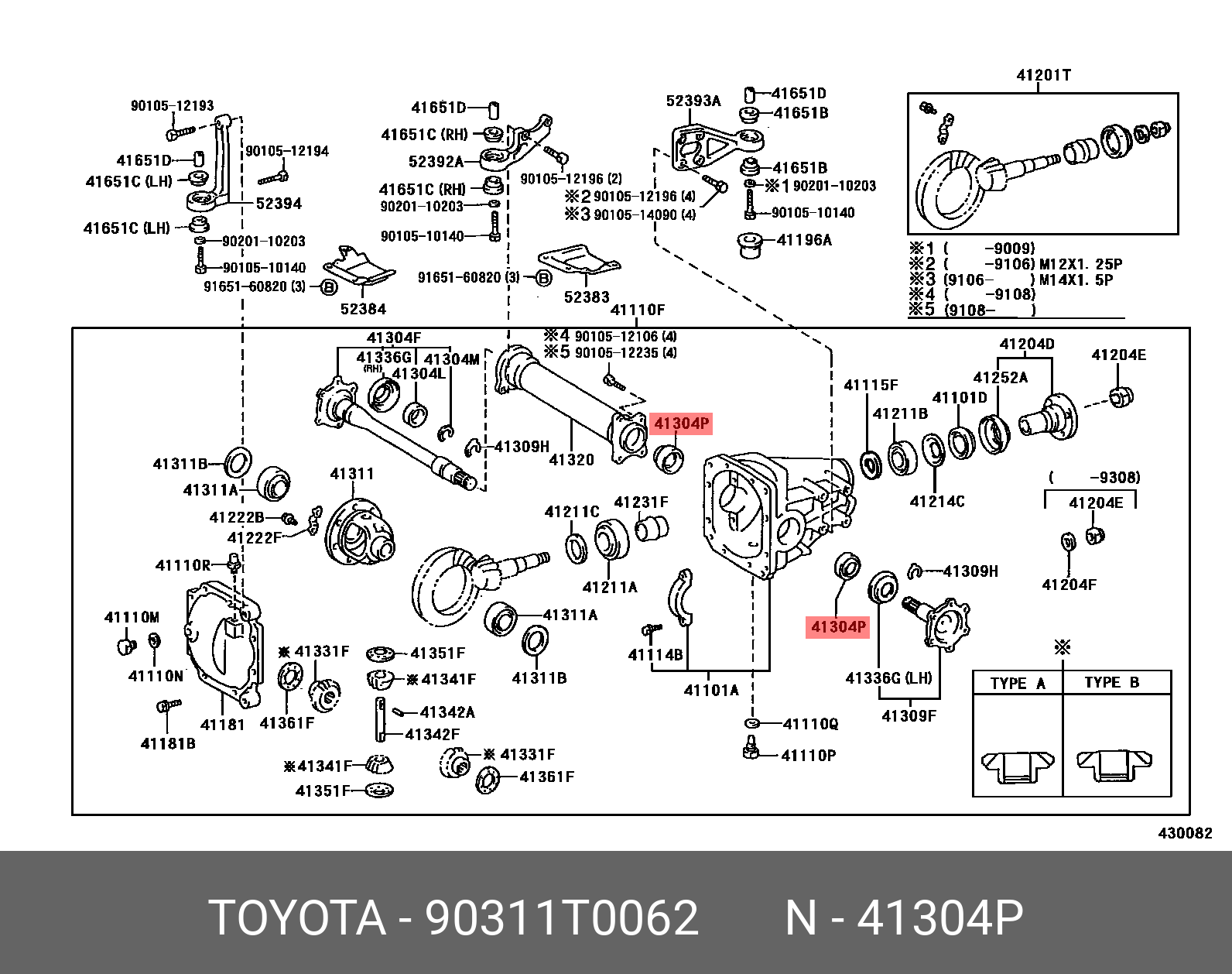 TOYOTA 90311T0062 90311T0062