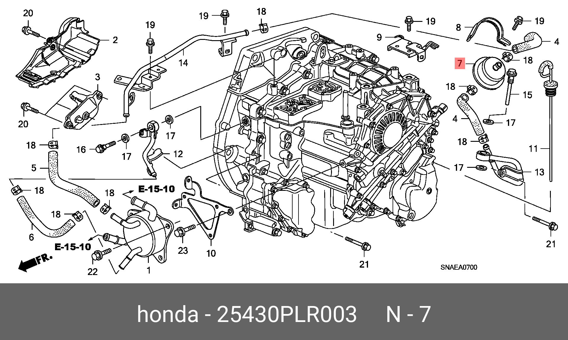 HONDA 25430-PLR-003 25430-PLR-003