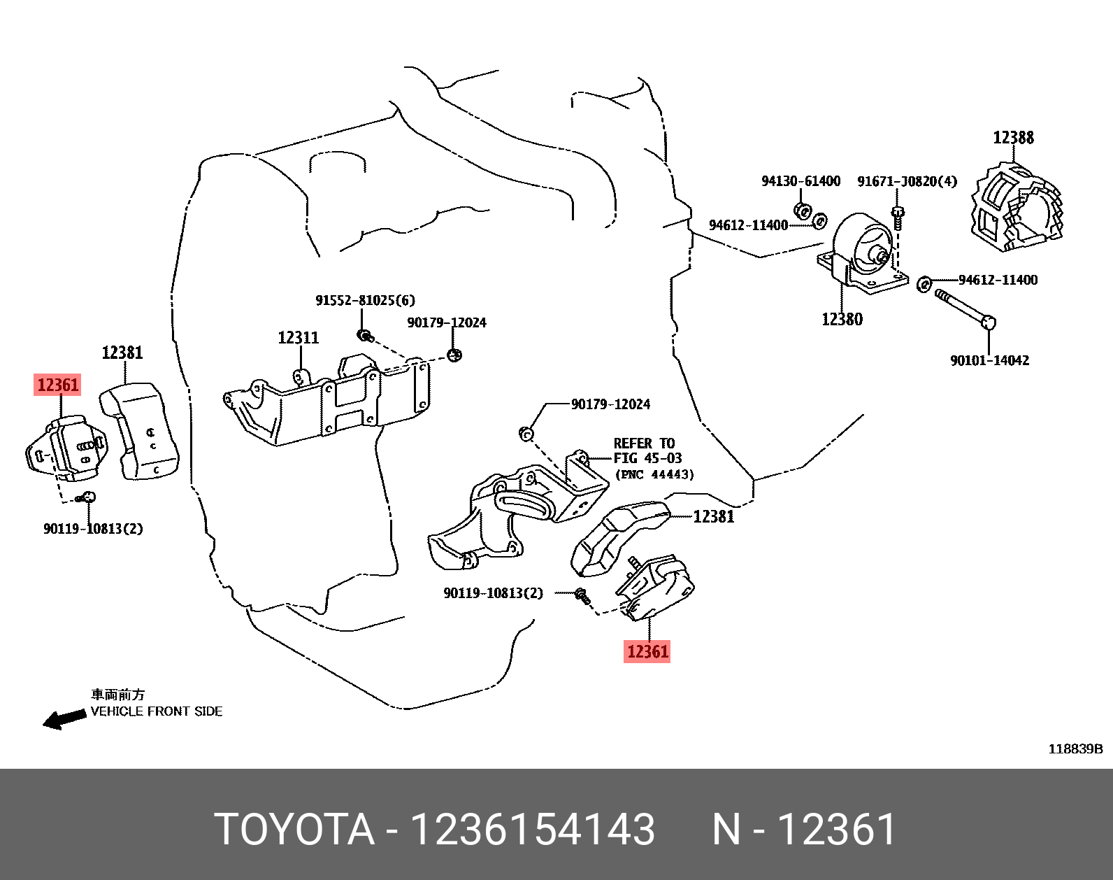 TOYOTA 12361-54143 12361-54143