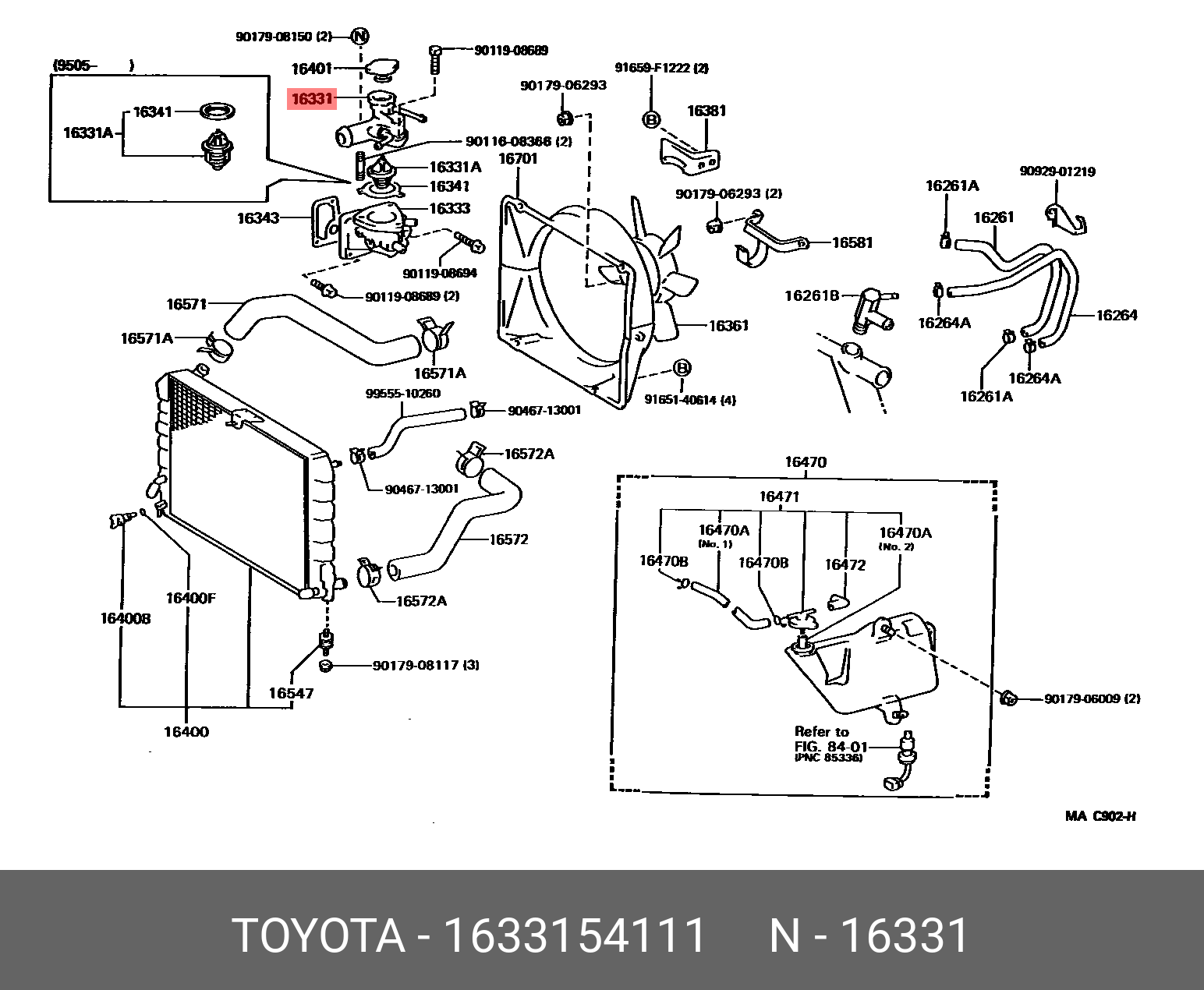 TOYOTA 1633154111 1633154111