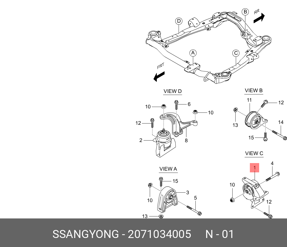 SSANGYONG 2071034005 2071034005,2071034003