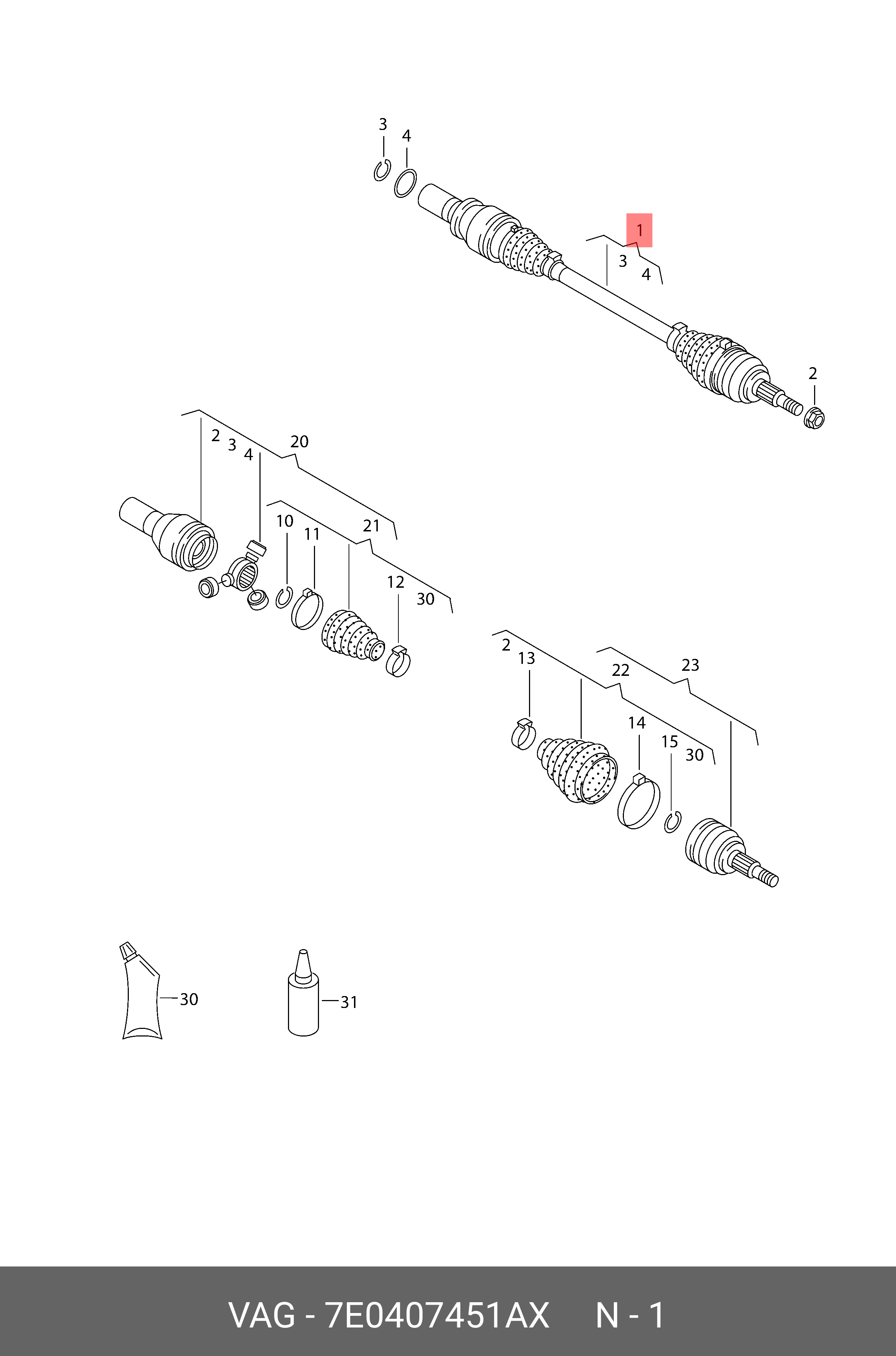 VAG 7E0 407 451 AX 7E0 407 271 AB,7E0 407 271 G,7E0 407 271 L,7E0 407 ...