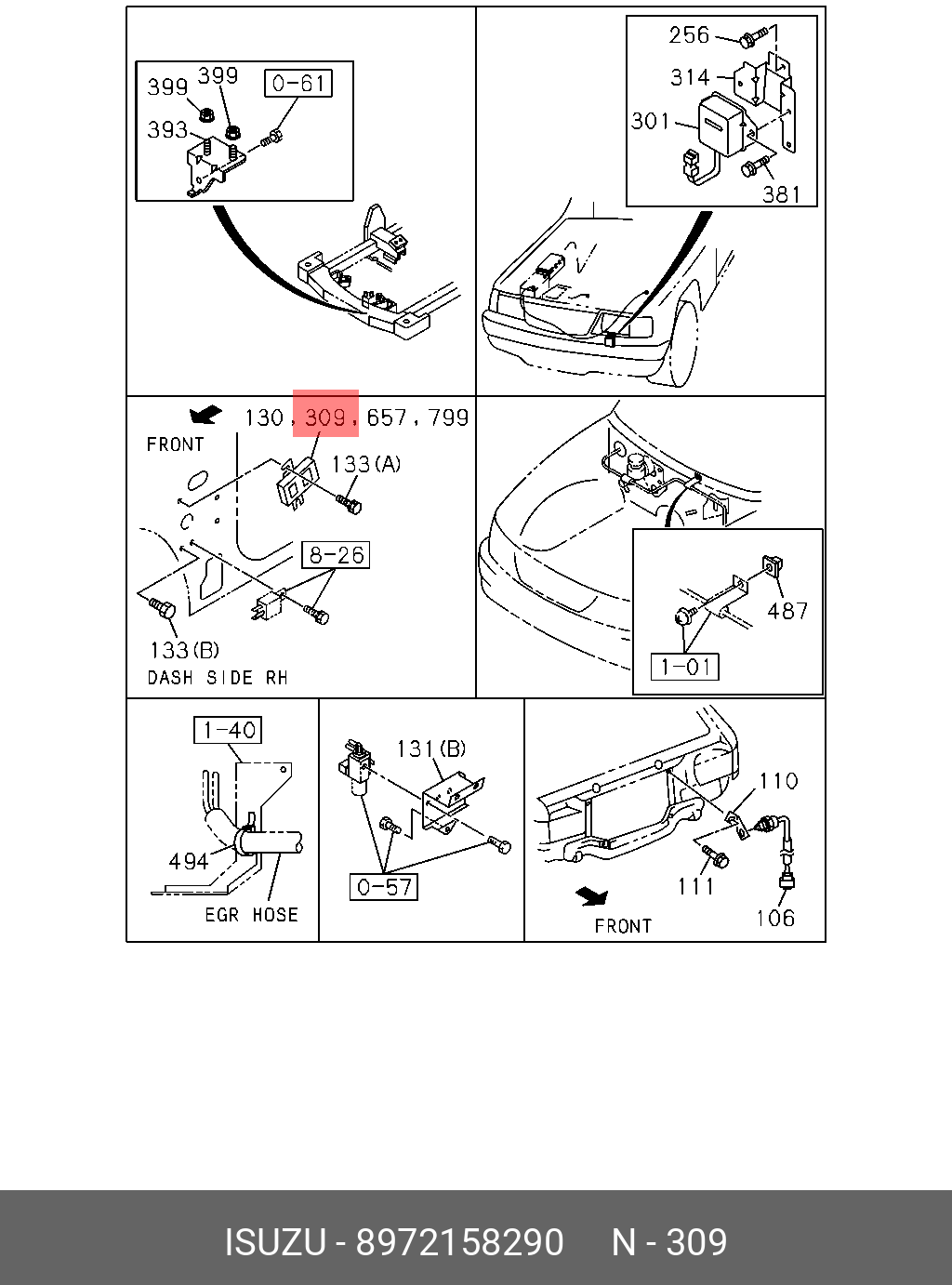 ISUZU 8972158290 8972158290