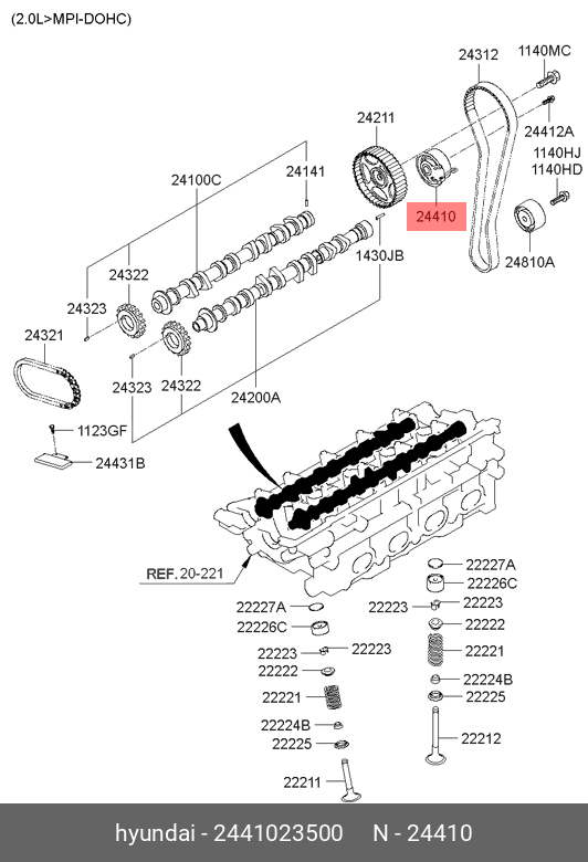 HYUNDAI 24410-23500 24410-23500,34410-23500,24410-23500