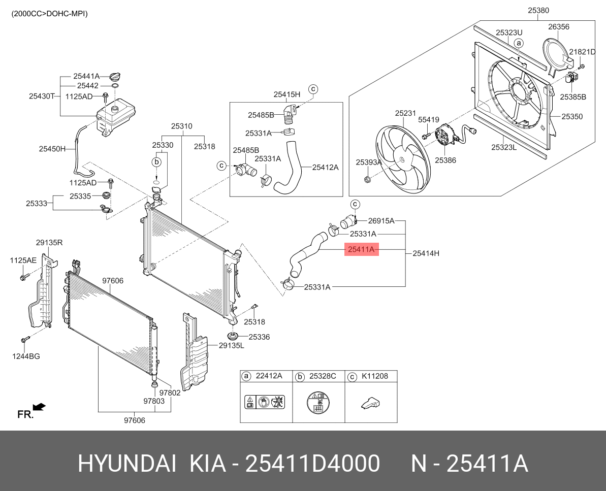 Hyundai / KIA 25411-D4000 25411-D4000
