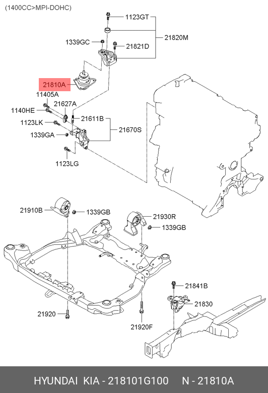 Hyundai / KIA 218101G100 218101G100