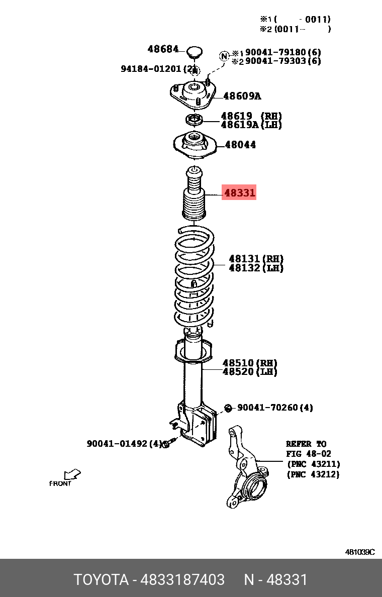 TOYOTA 48331-87403 48331-87403,48331-87403,48331-B4010
