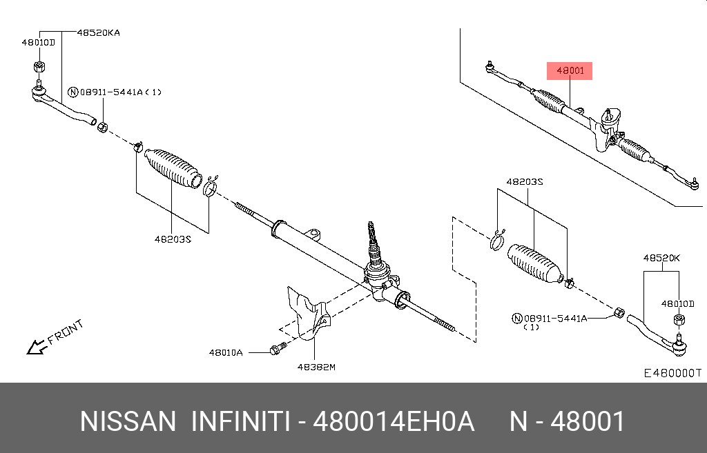 NISSAN 480014EH0A 480014EH0A