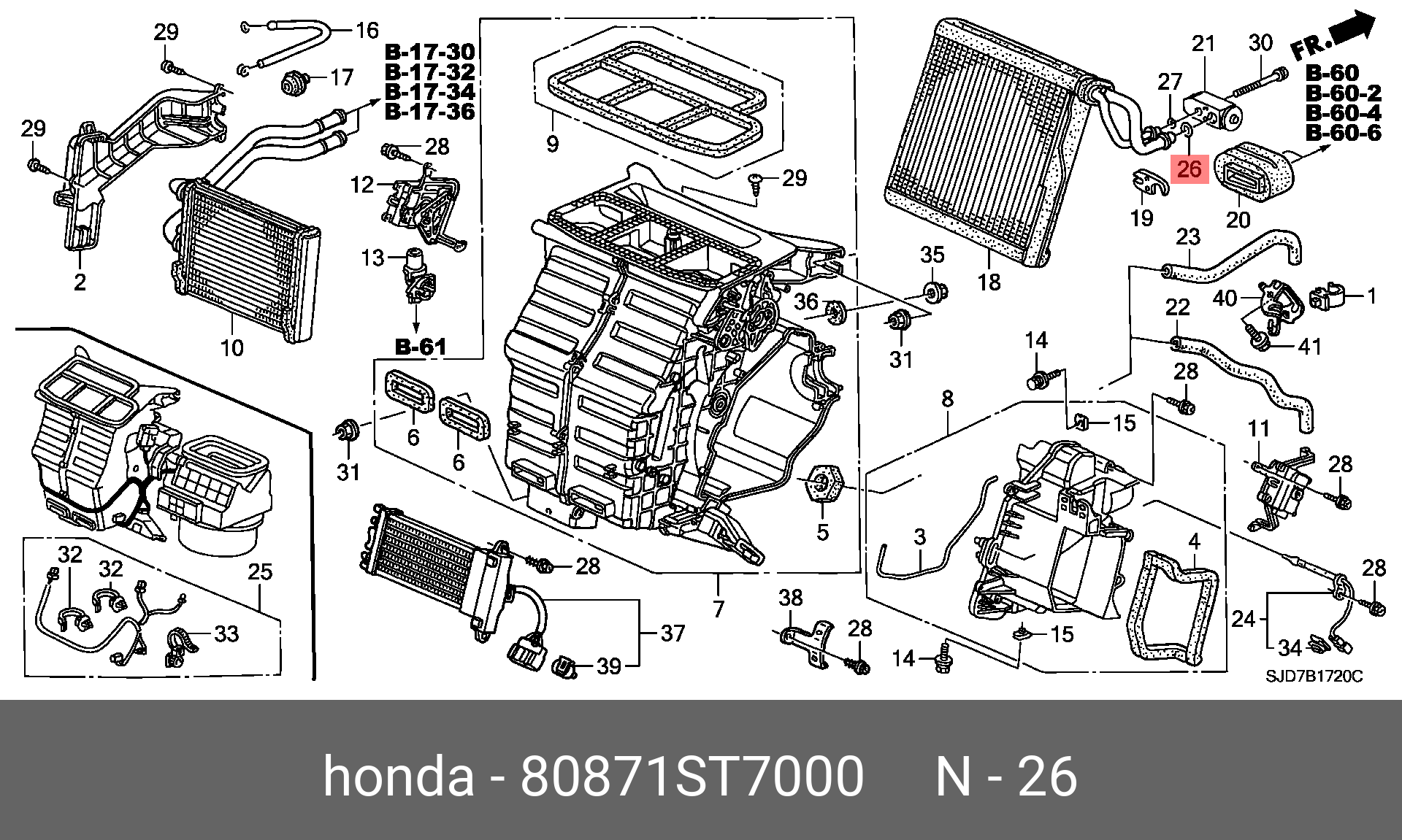 HONDA 80871ST7000 80871ST7000
