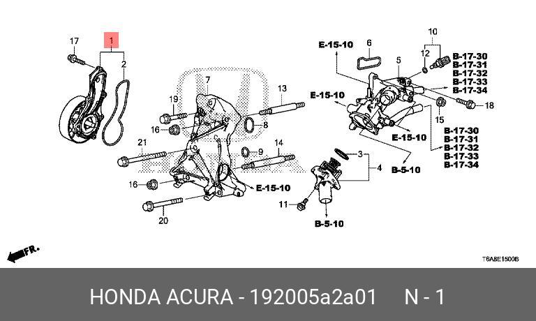 HONDA 192005A2A01 192005A2A01