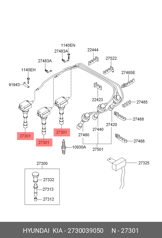 Hyundai / KIA 2730039050 2730039050