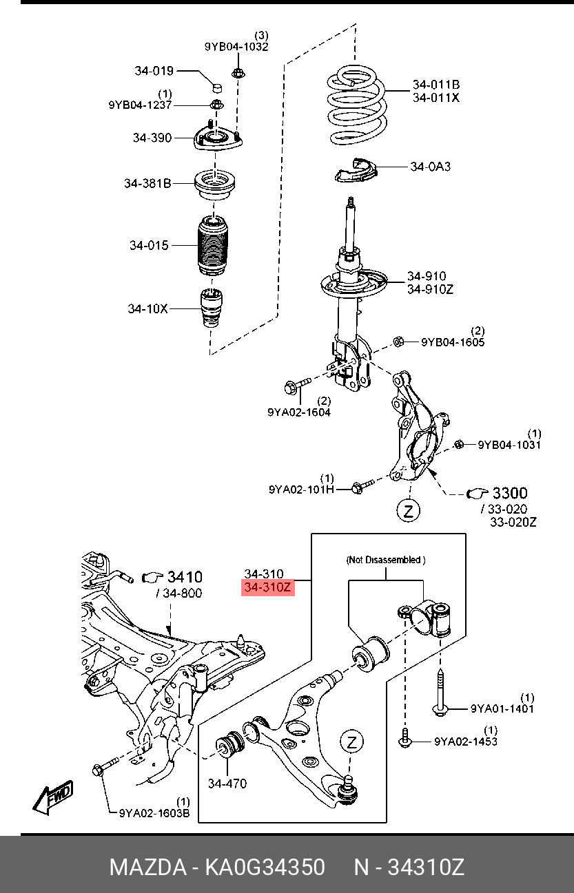 MAZDA KA0G-34-350 KD35-34-350H,GHP9-34-350A
