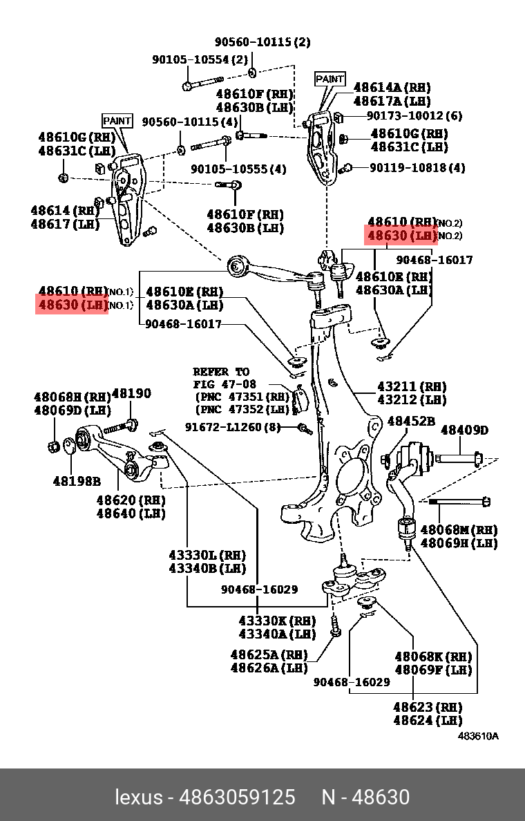 TOYOTA 48630-59125 48630-59125