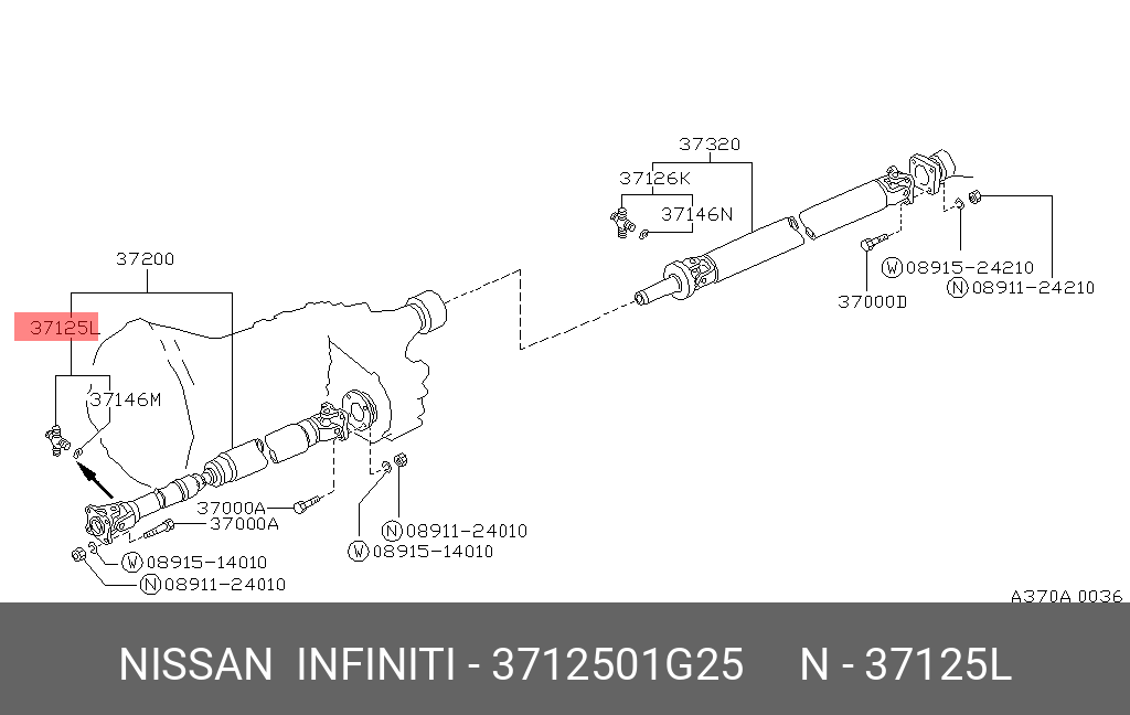 NISSAN 37125-01G25 37125-01G25