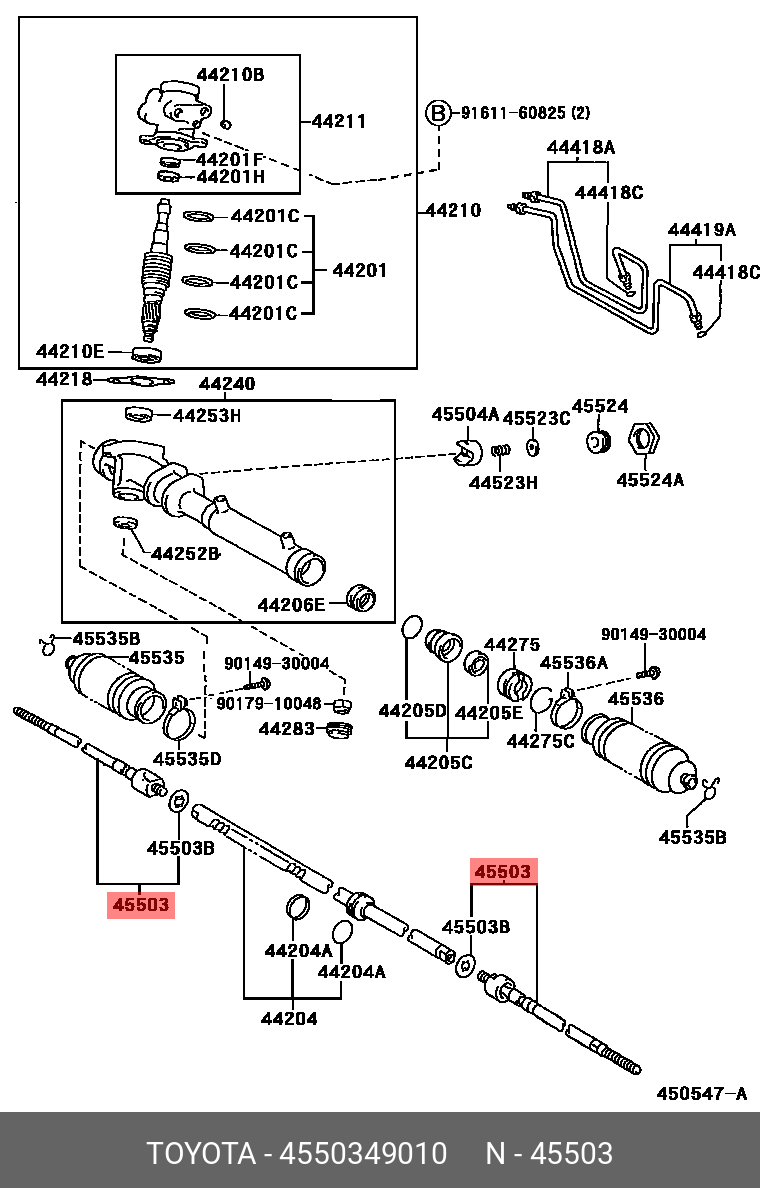 TOYOTA 45503-49010 45503-49010
