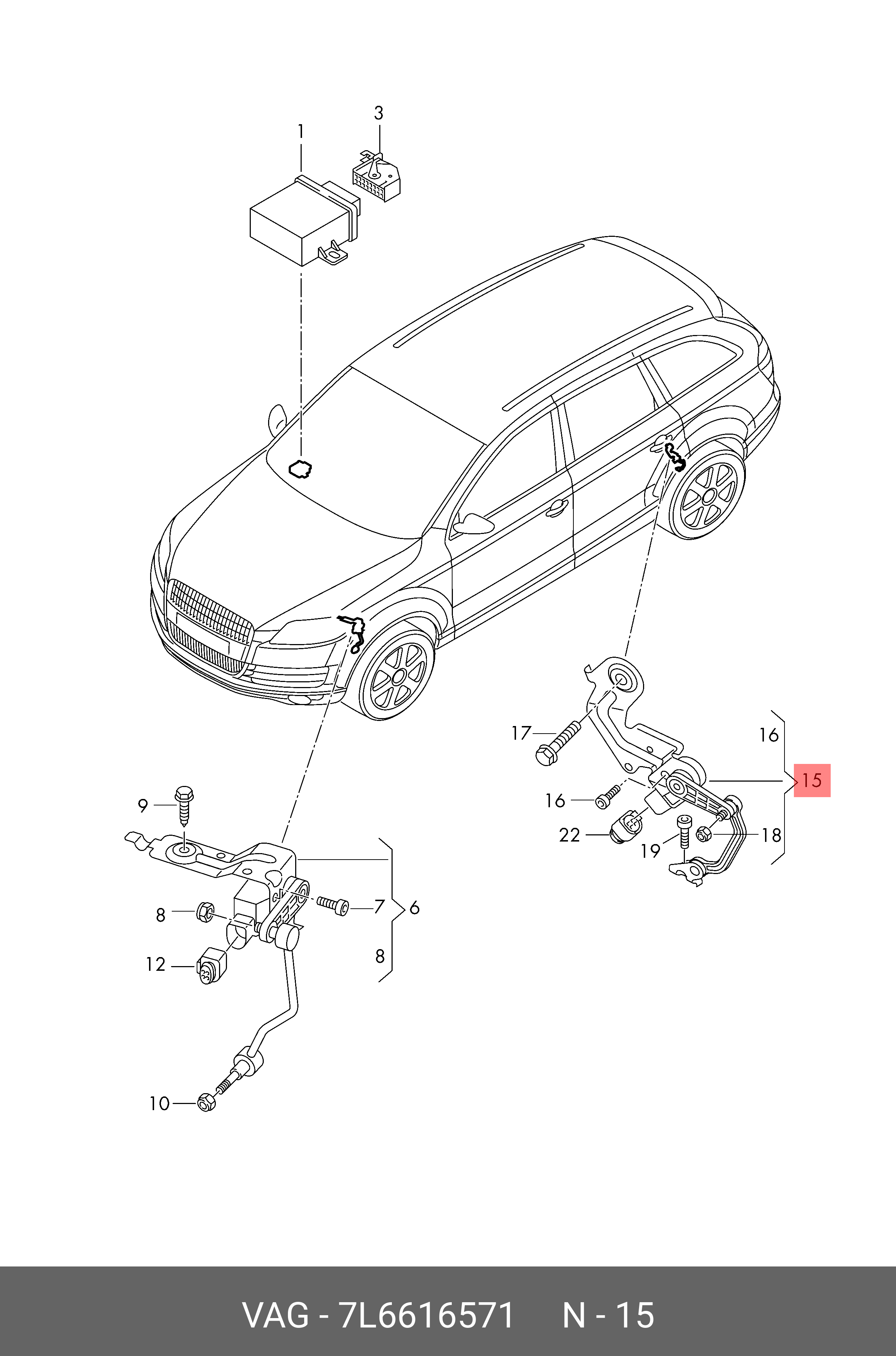 VOLKSWAGEN 7L6616571 7L6616571