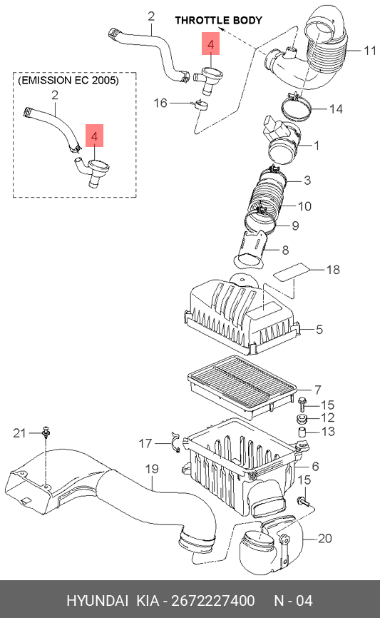 Hyundai / KIA 2672227400 2672227400