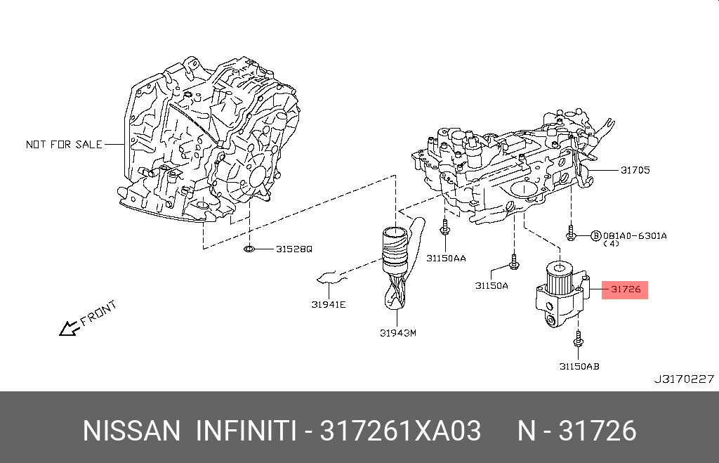 NISSAN 317261XA03 317261XA03