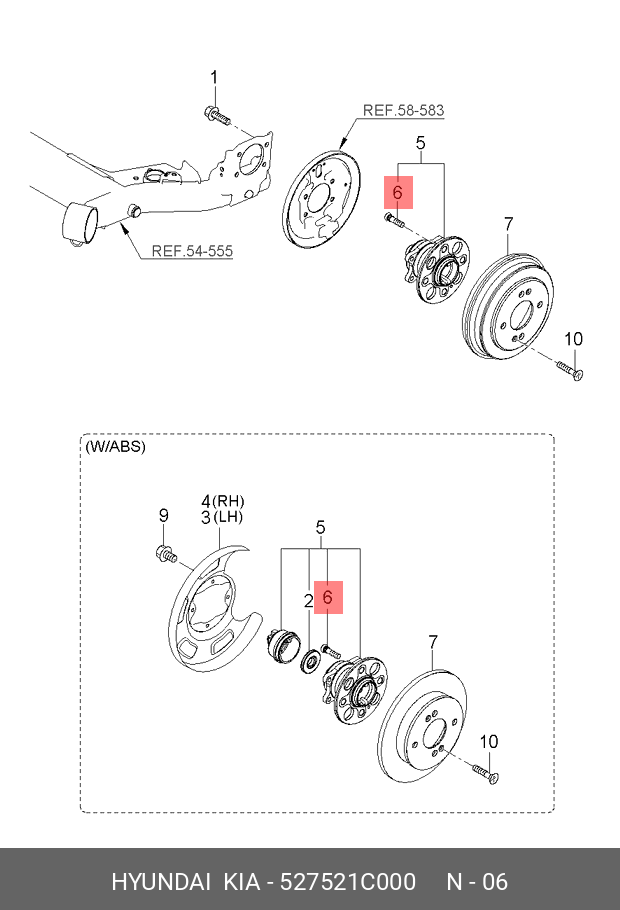 Hyundai / KIA 52752-1C000 3395499,94501734,GR1A-33-062,51752-07000 ...